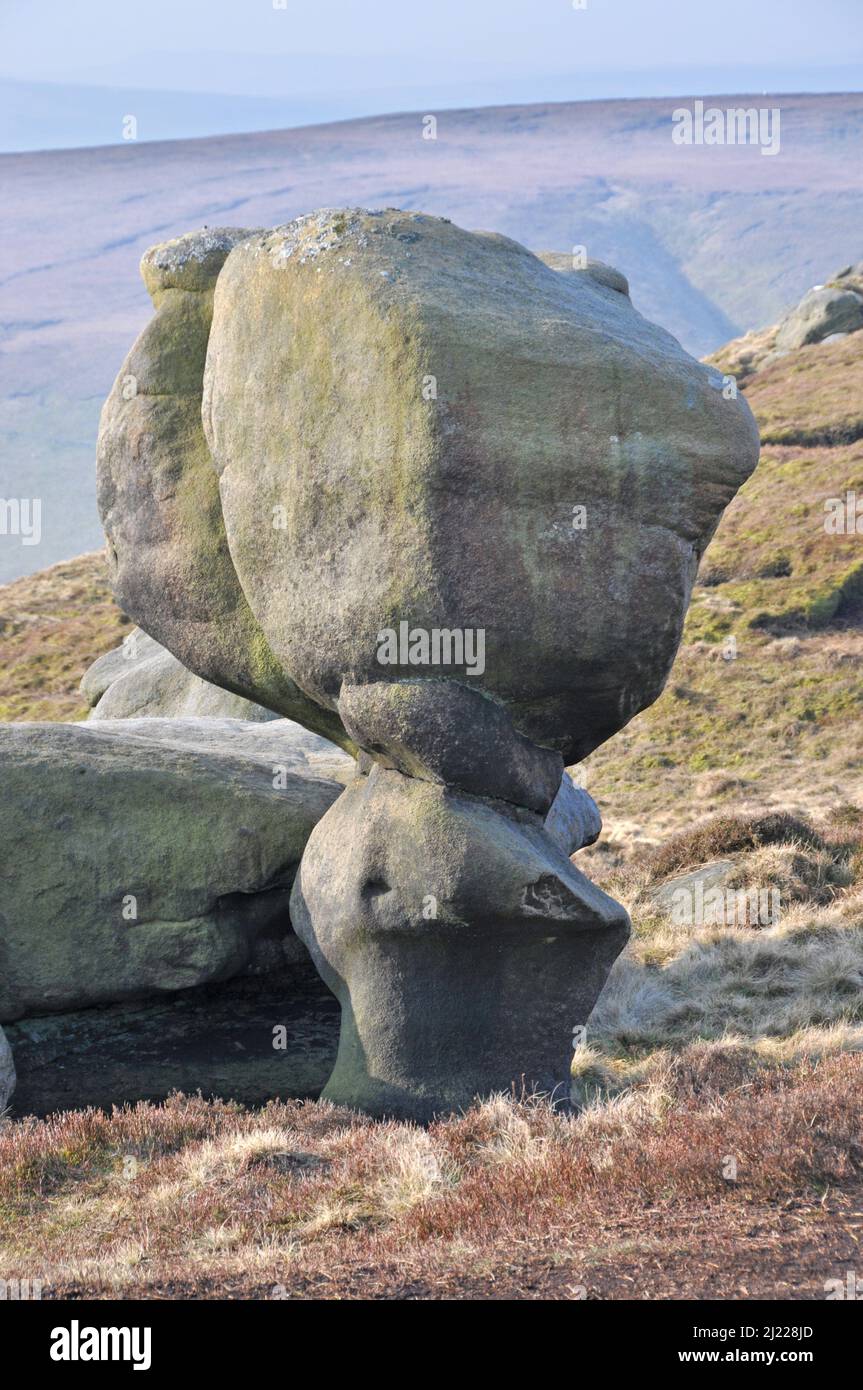 The Woolpacks, Kinder Scout, Derbyshire, some amazing boulders shaped ...