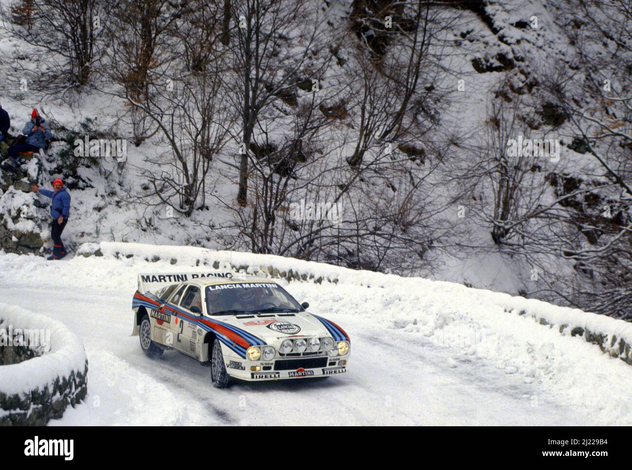 Markku Alen (FIN) Ilkka Kivimaki (FIN) Lancia Rally 037 GrB Martini ...