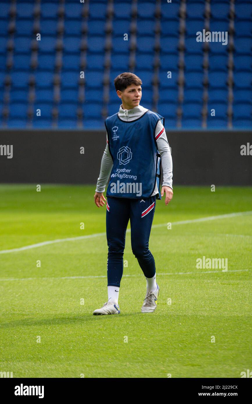 Elisa De Almeida of Paris Saint Germain during the training of the ...