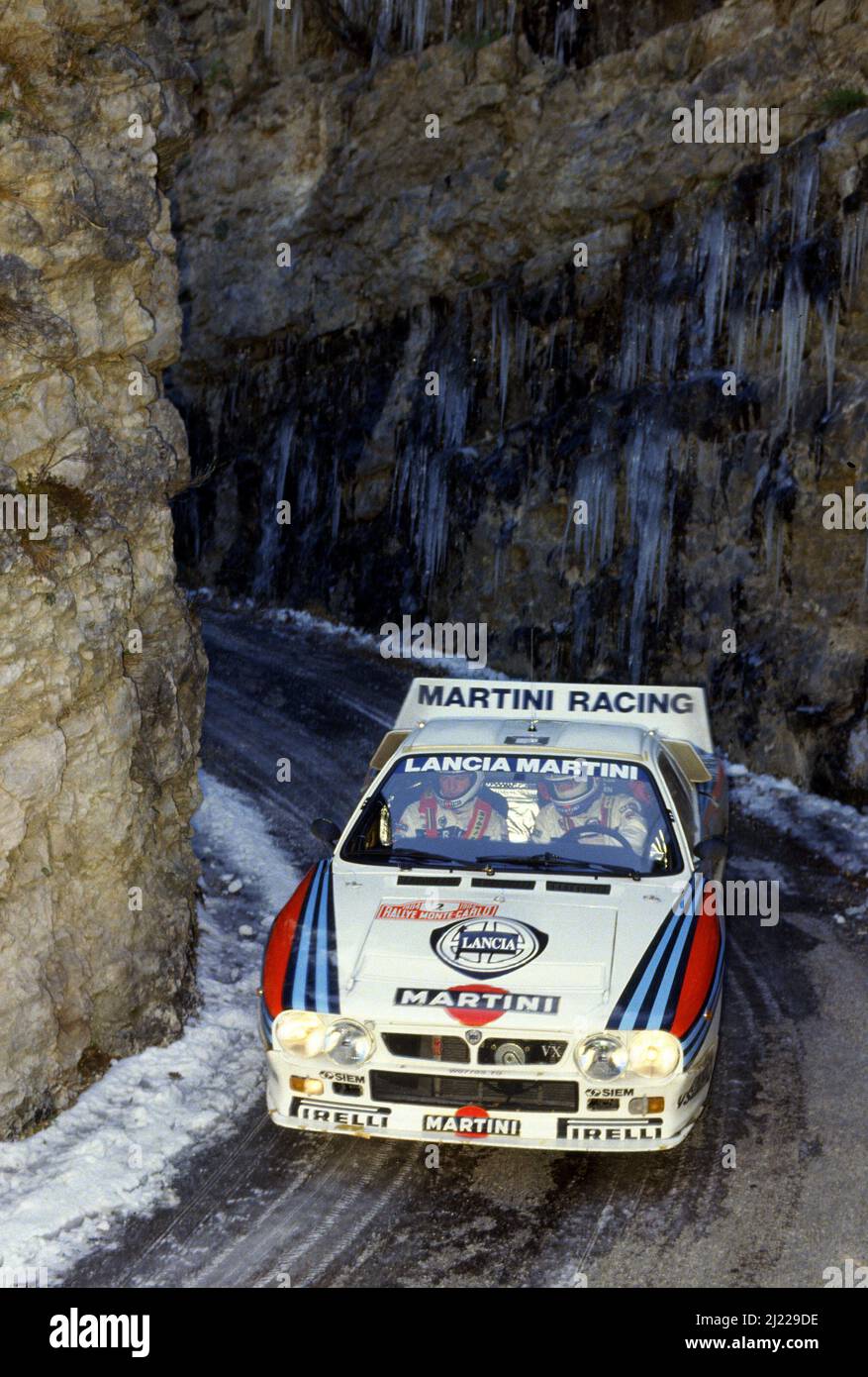 Markku Alen (FIN) Ilkka Kivimaki (FIN) Lancia Rally 037 GrB Martini ...