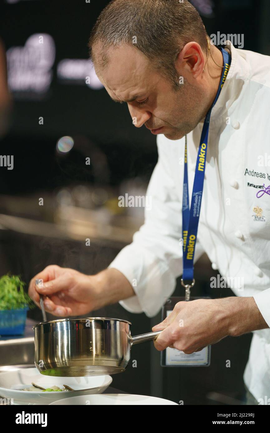 Madrid, Spain. 29th Mar, 2022. Chef Andreas Krolik, from the restaurant ...