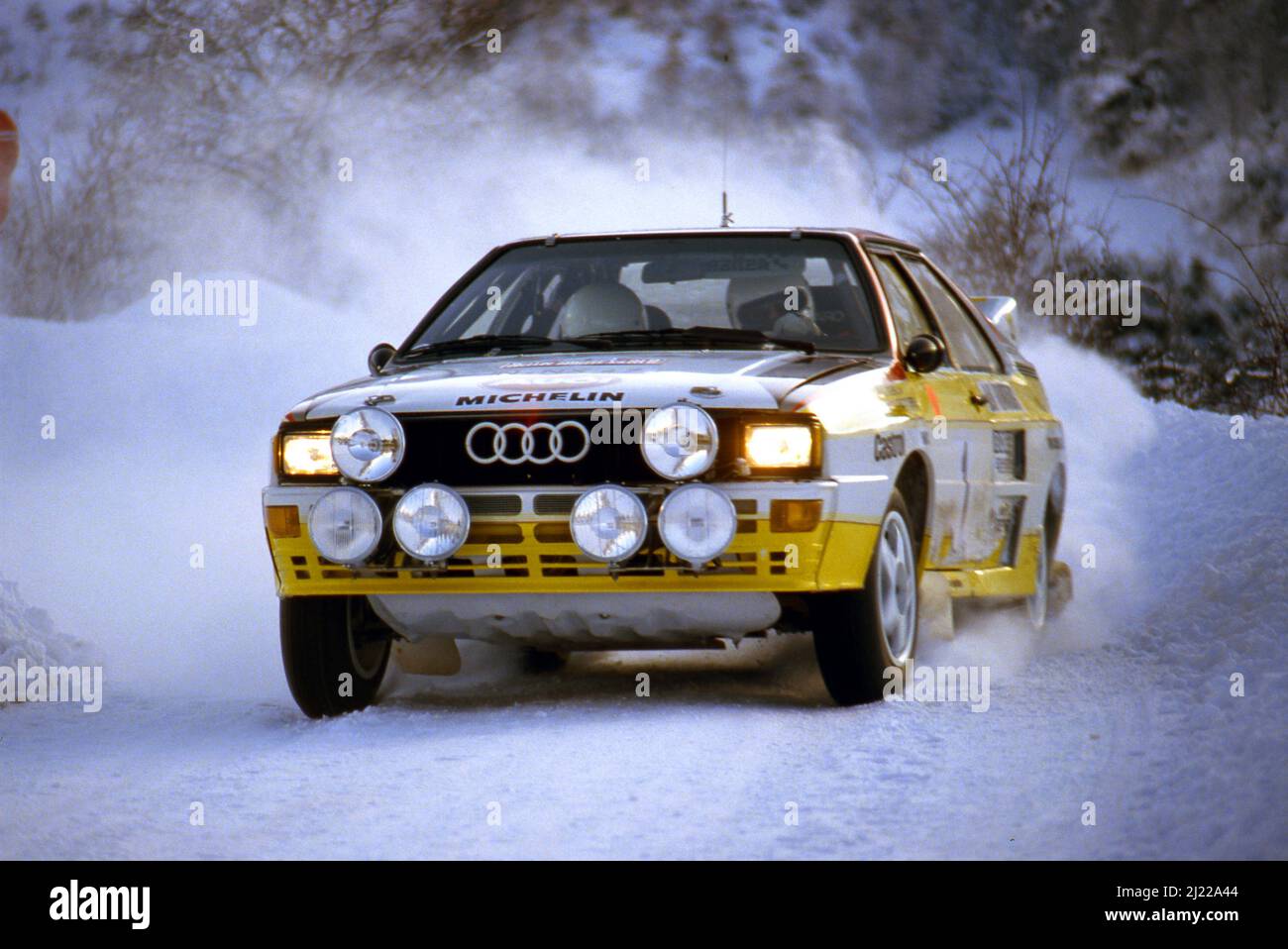 Walter Rohrl (GER) Christian Geistdorfer (GER) Audi Quattro GrB Audi ...