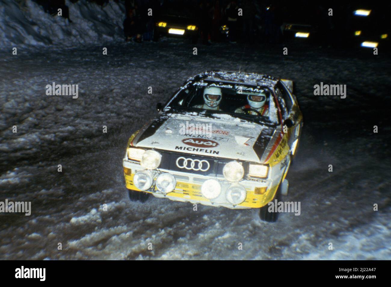 Walter Rohrl (GER) Christian Geistdorfer (GER) Audi Quattro GrB Audi ...