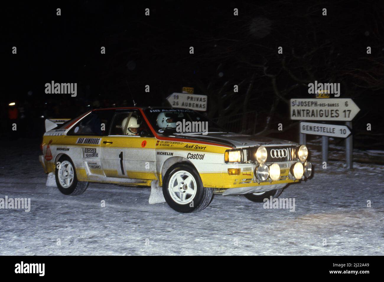 Walter Rohrl (GER) Christian Geistdorfer (GER) Audi Quattro GrB Audi ...