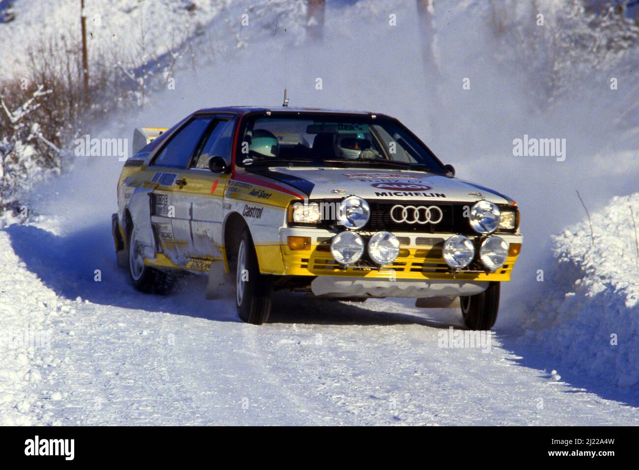 Walter Rohrl (GER) Christian Geistdorfer (GER) Audi Quattro GrB Audi ...