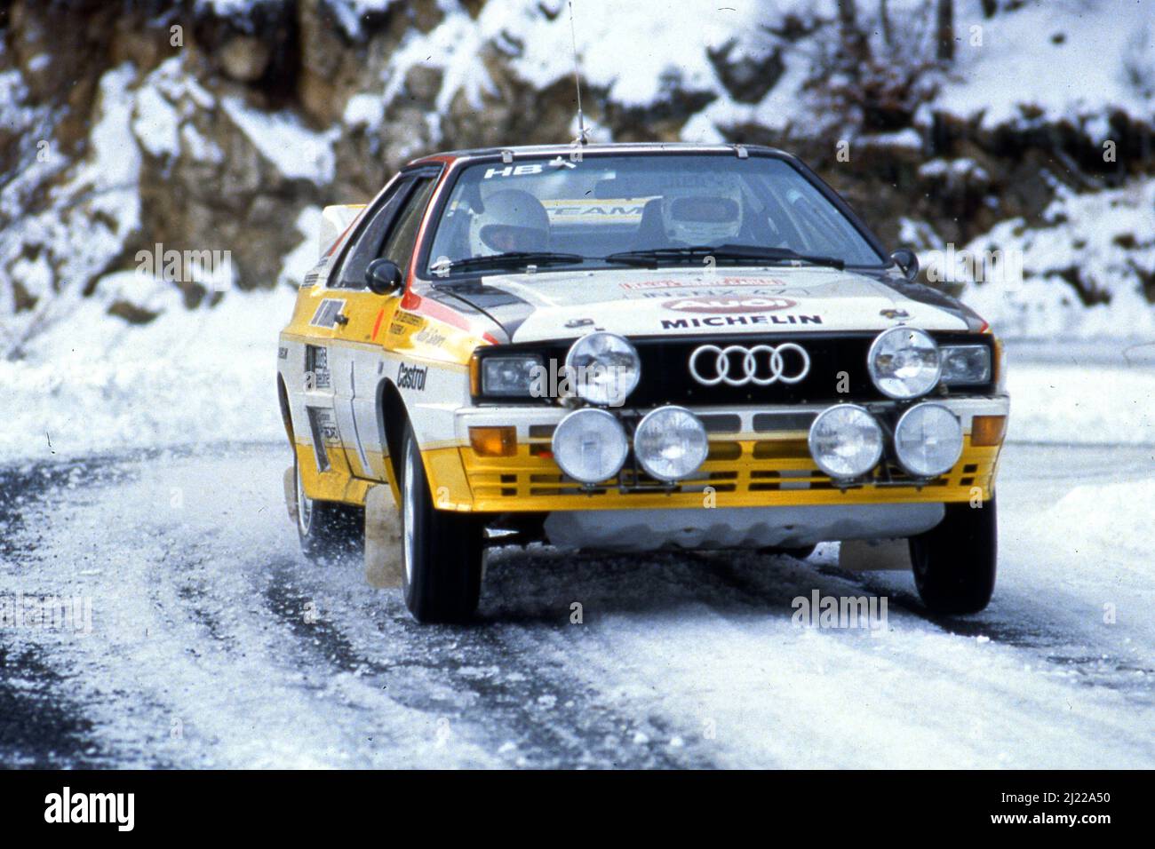 Walter Rohrl (GER) Christian Geistdorfer (GER) Audi Quattro GrB Audi ...
