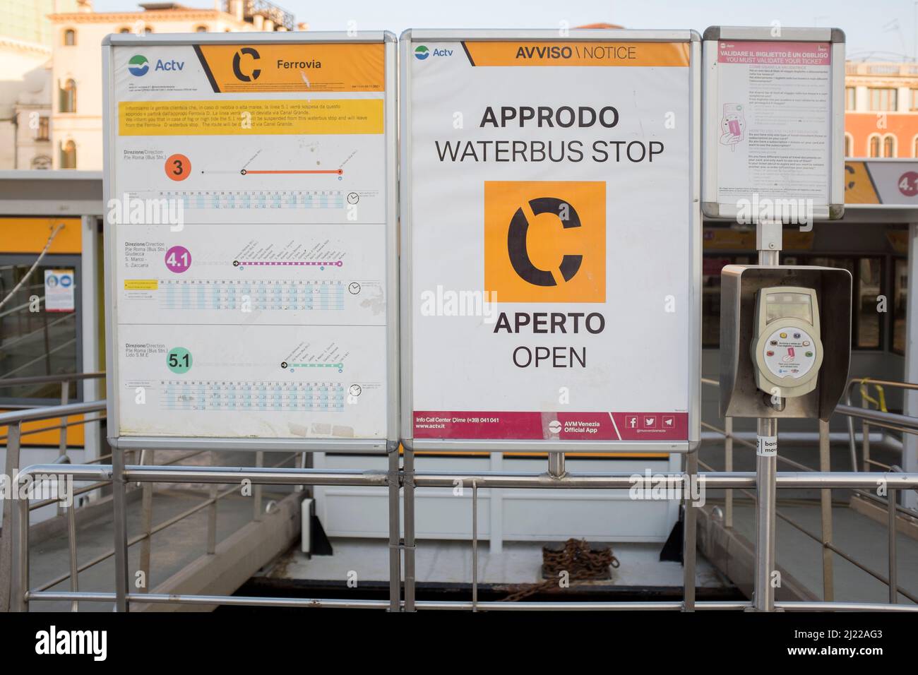 Ferrovia Water Bus Stop Venice Italy Stock Photo - Alamy