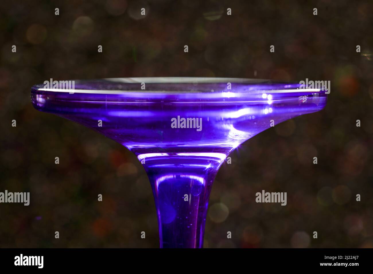 Glass made of crystal-like materials photographed in the studio with ...