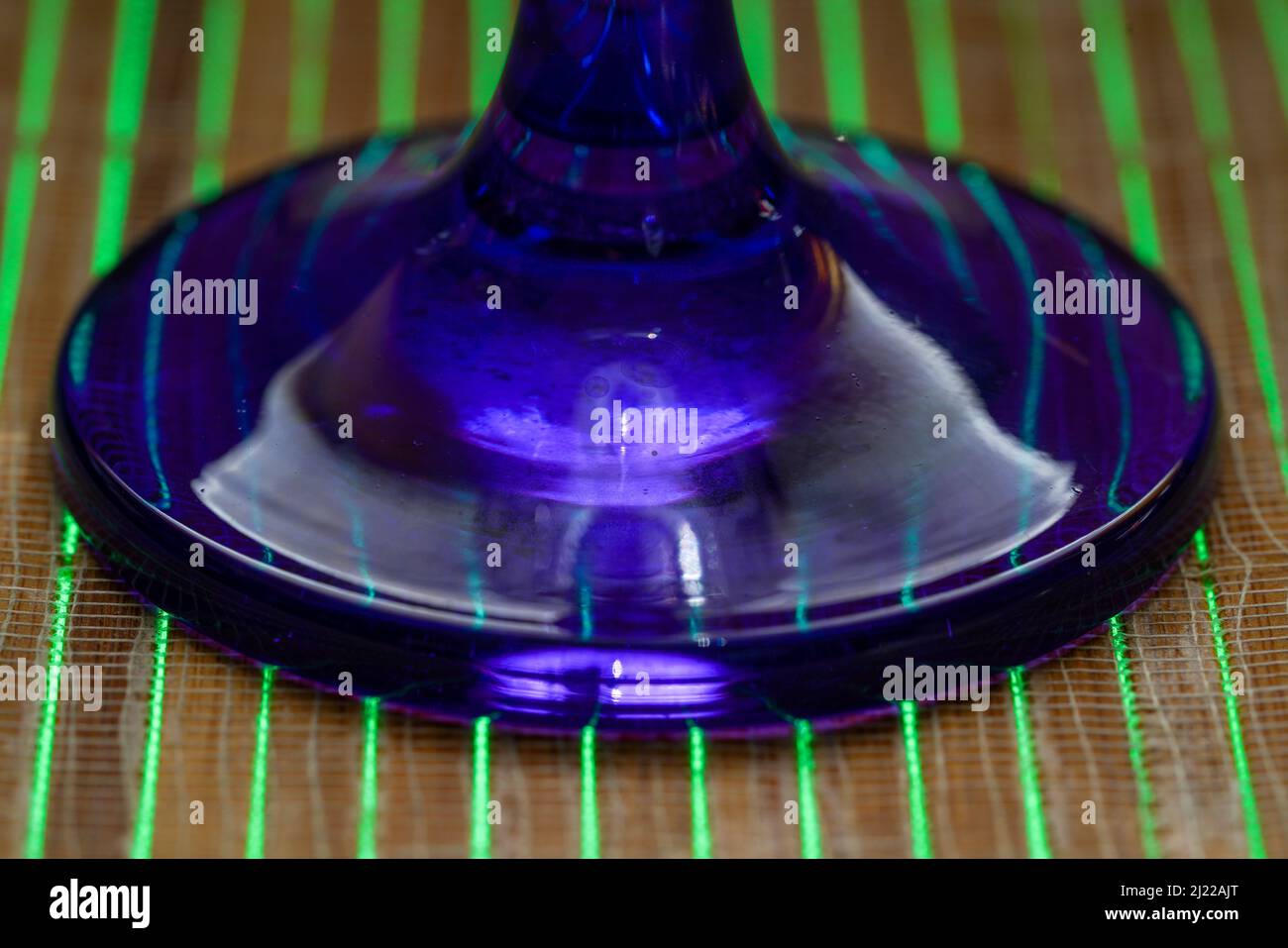 Glass made of crystal-like materials photographed in the studio with ...