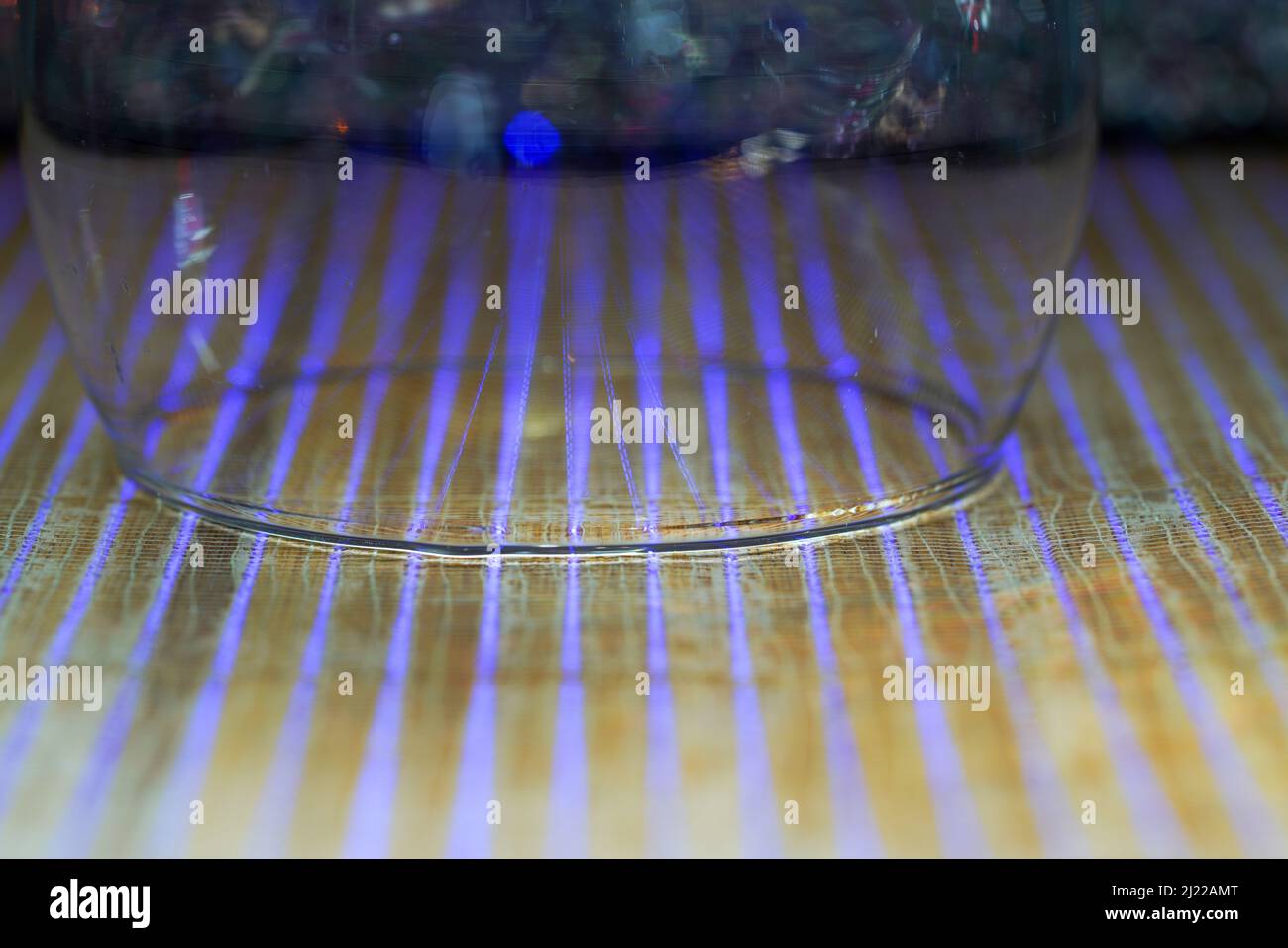 Glass made of crystal-like materials photographed in the studio with ...