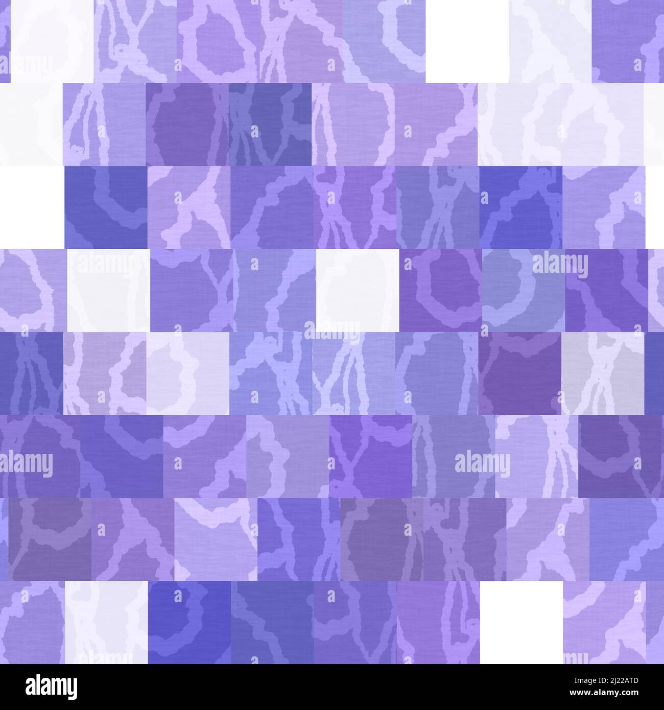 Random patchwork purple mosaic pixel grid seamless pattern. Modern ...