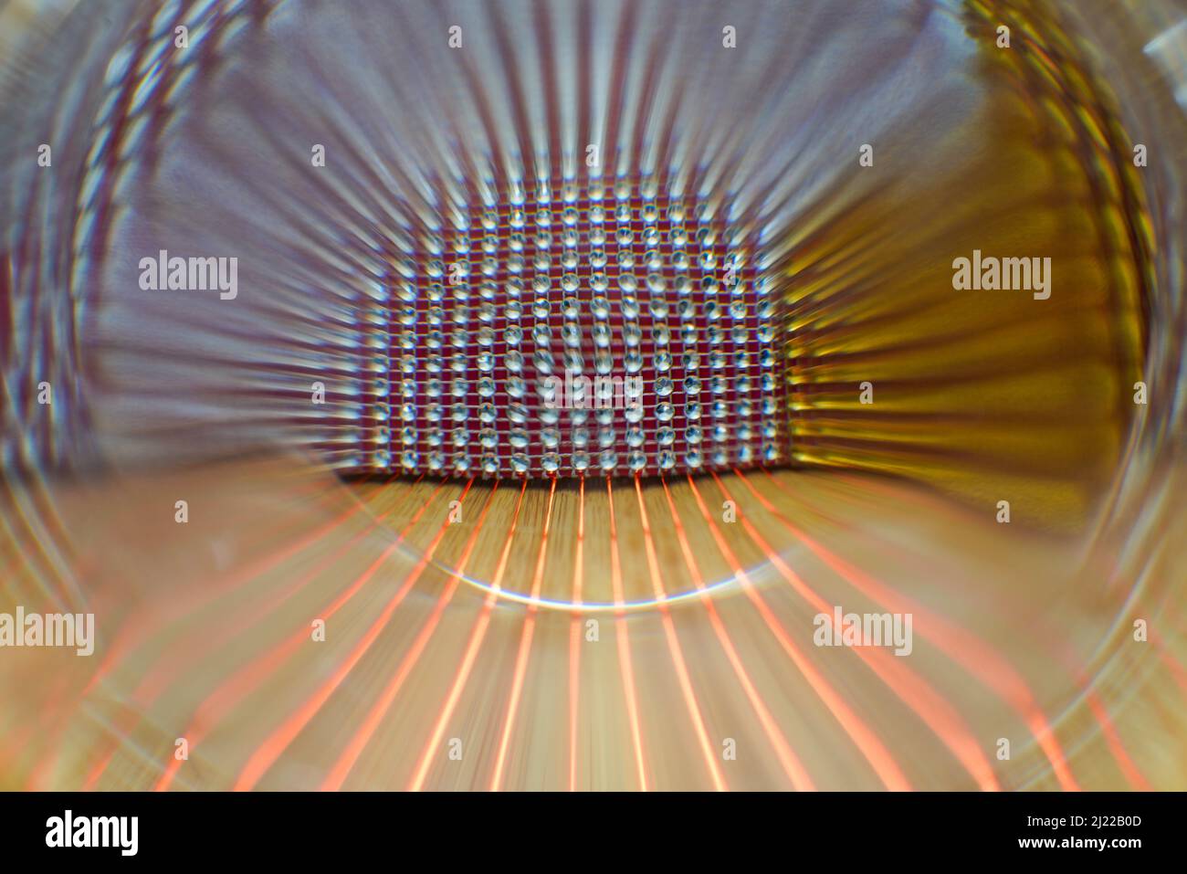 Glass made of crystal-like materials photographed in the studio with ...