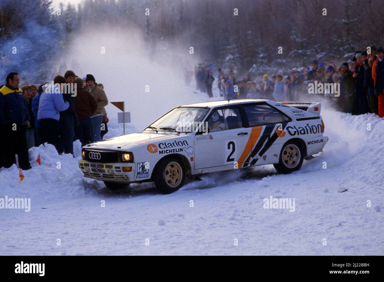 Per Eklund (SWE) Dave Whittock (GBR) Audi Quattro GrB Clarion 3rd ...