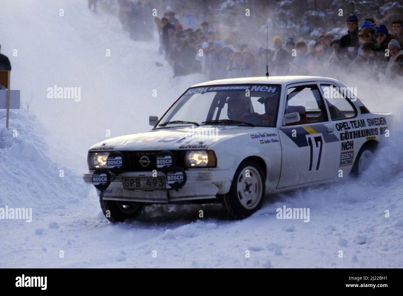 Bjorn Nalle Johansson (SWE) Anders Olsson (SWE) Opel Ascona GrA Opel Team Sweden Stock Photo - Alamy