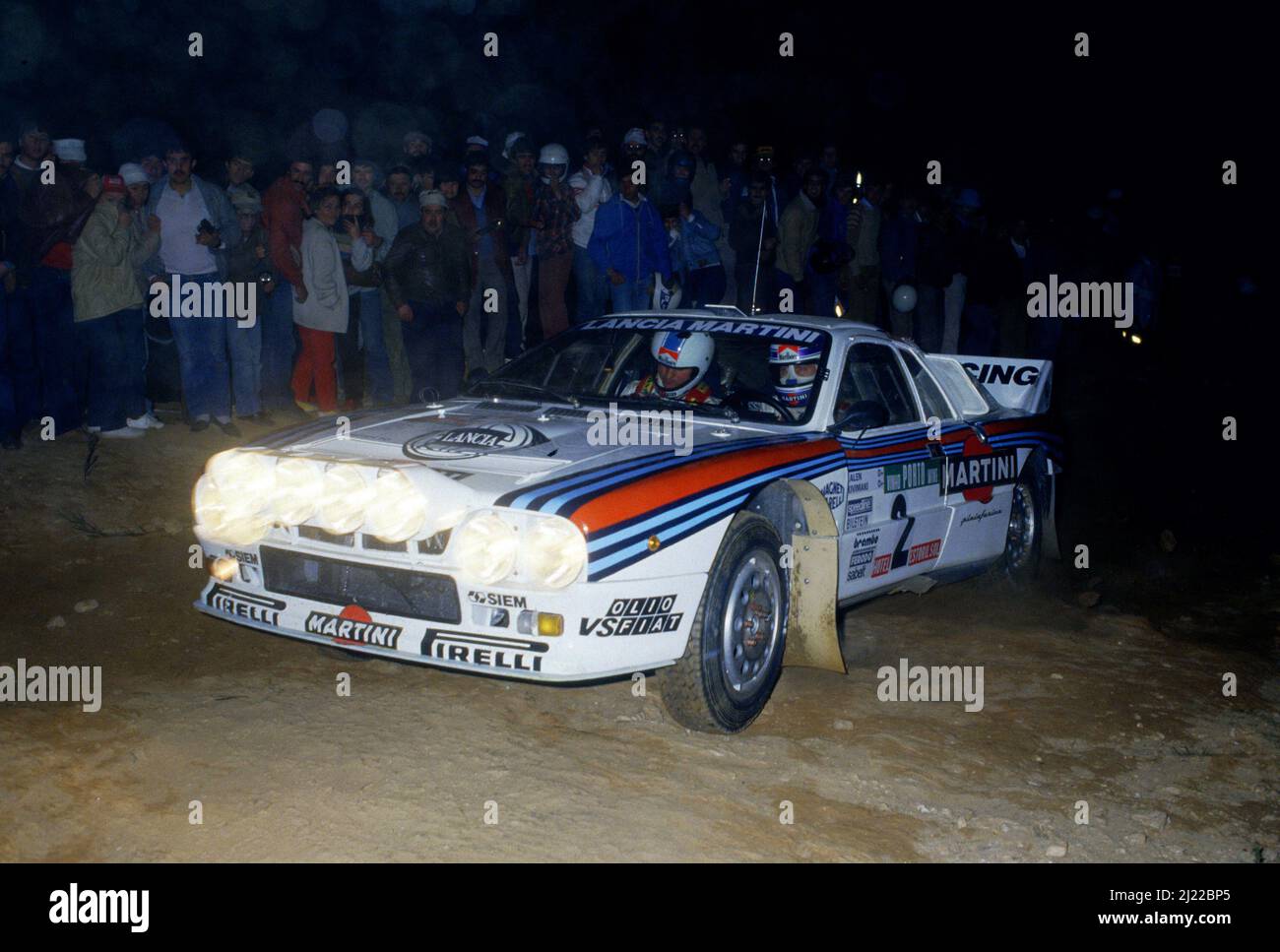 Markku Alen (FIN) Ilkka Kivimaki (FIN) Lancia Rally 037 GrB Martini ...