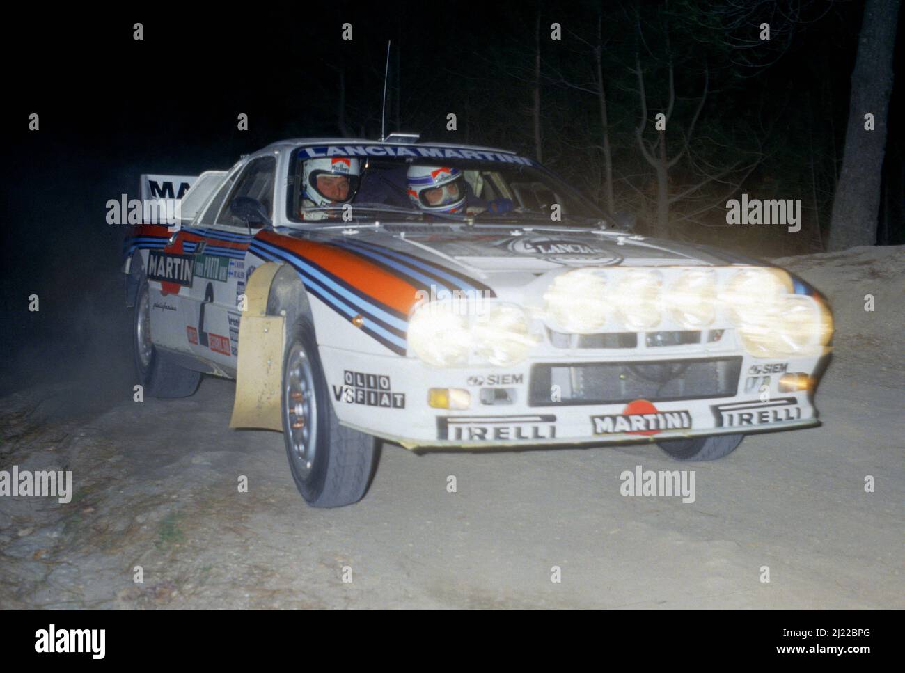 Markku Alen (FIN) Ilkka Kivimaki (FIN) Lancia Rally 037 GrB Martini ...