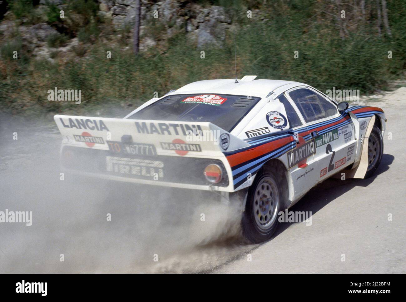 Markku Alen (FIN) Ilkka Kivimaki (FIN) Lancia Rally 037 GrB Martini ...