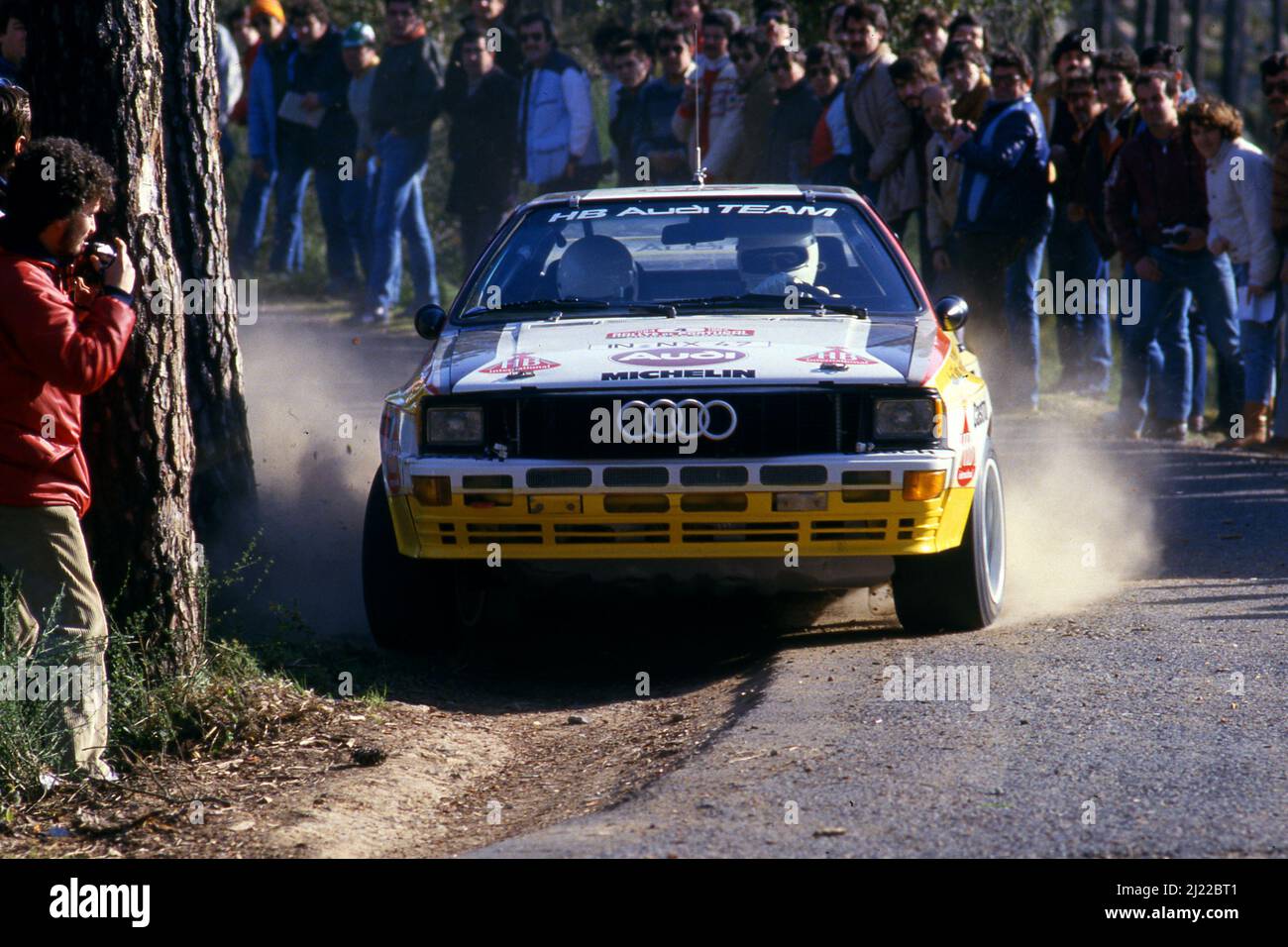 Walter Rohrl (GER) Christian Geistdorfer (GER) Audi Quattro GrB Audi ...