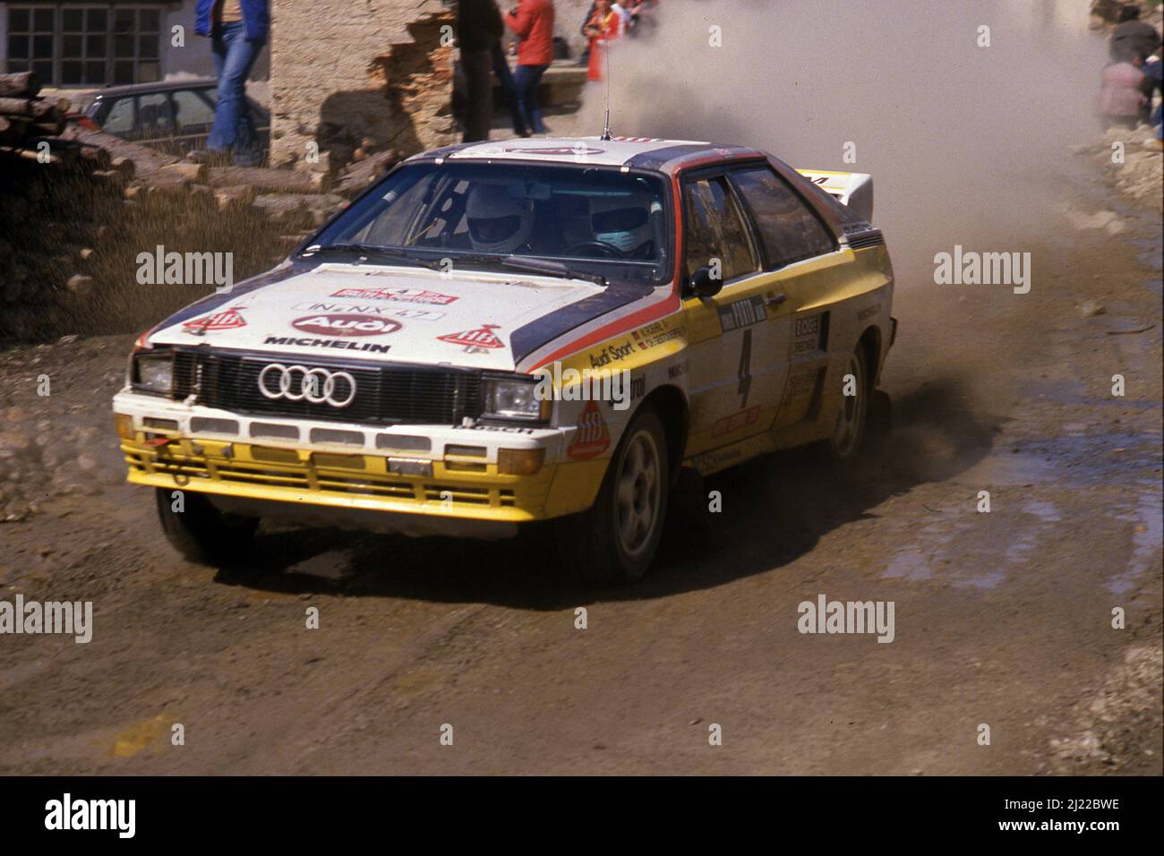 Walter Rohrl (GER) Christian Geistdorfer (GER) Audi Quattro GrB Audi ...