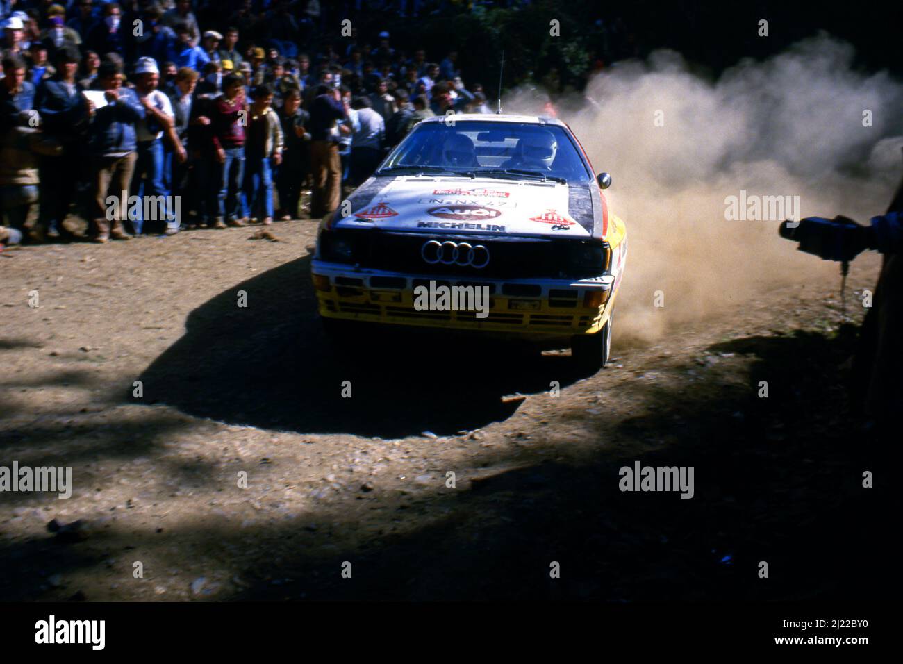 Walter Rohrl (GER) Christian Geistdorfer (GER) Audi Quattro GrB Audi ...