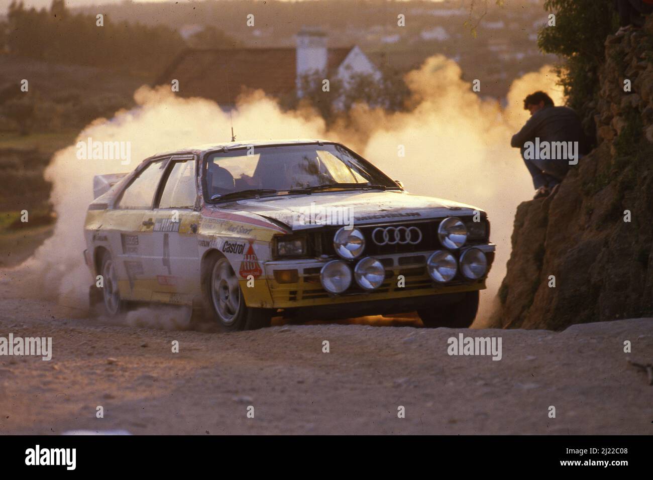 Walter Rohrl (GER) Christian Geistdorfer (GER) Audi Quattro GrB Audi ...