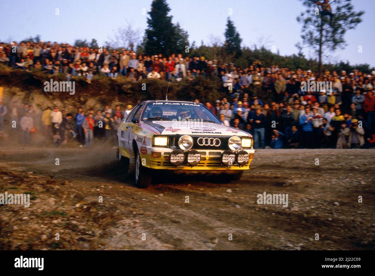 Walter Rohrl (GER) Christian Geistdorfer (GER) Audi Quattro GrB Audi ...