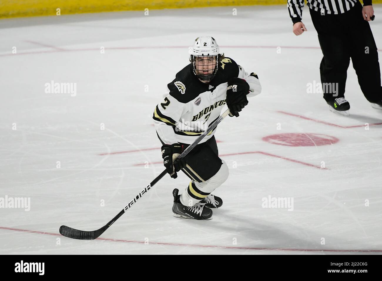 March 27, 2022: Western Michigan defenseman Jacob Bauer (2) in game ...