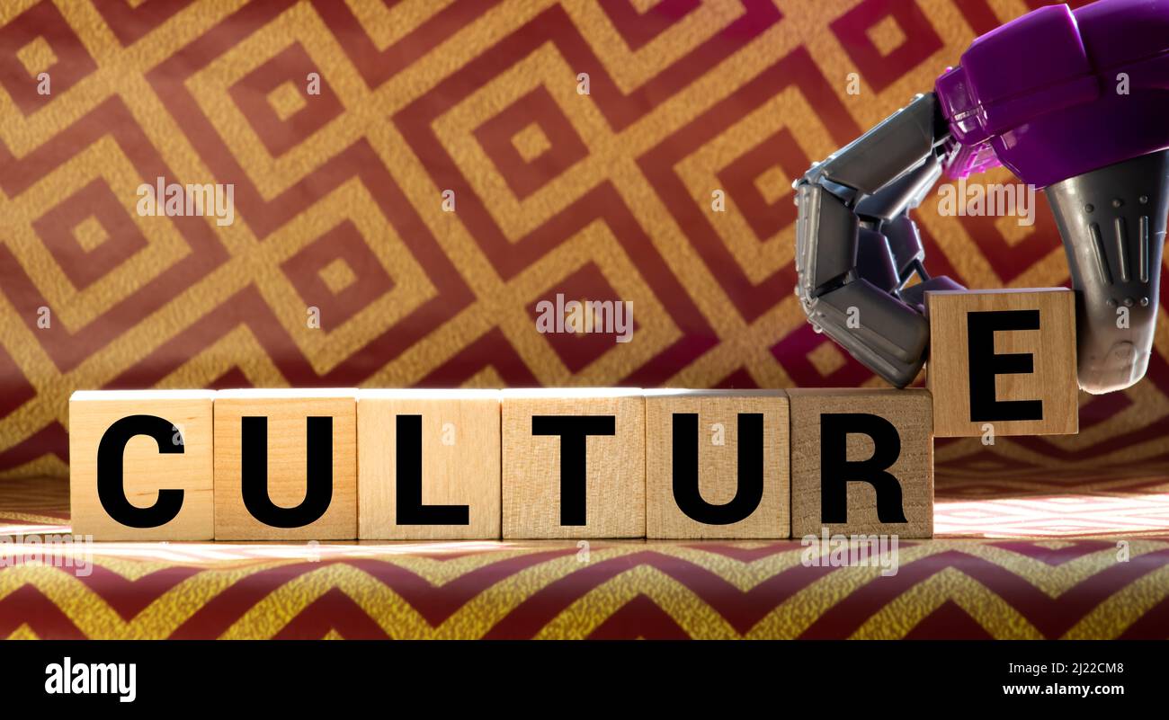 CULTURE word written on wood block, concept Stock Photo - Alamy