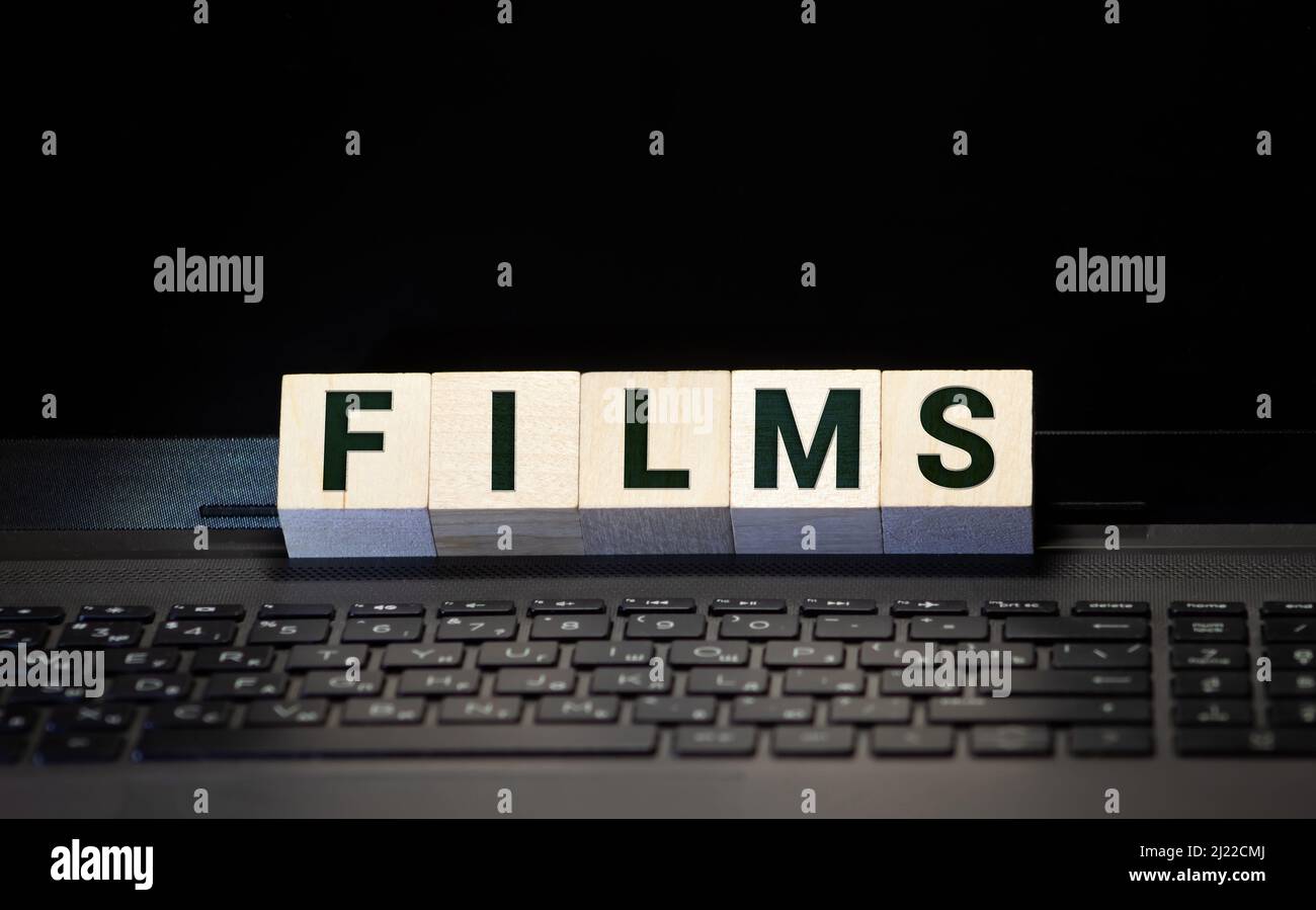 FILM word made with building blocks isolated on white Stock Photo - Alamy