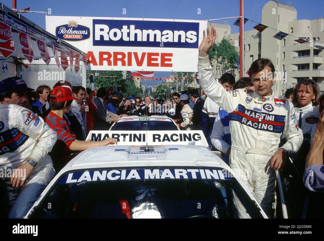 Markku Alen (FIN) Lancia Rally 037 GrB Martini Racing 1st position ...