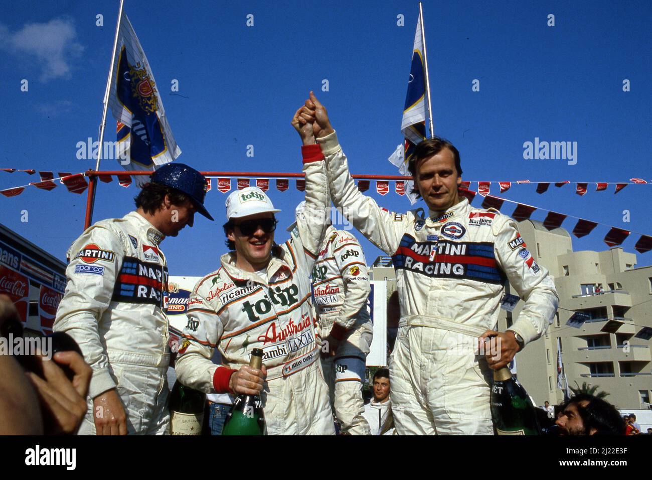 Markku Alen (FIN) Ilkka Kivimaki (FIN) Lancia Martini Racing 1st ...