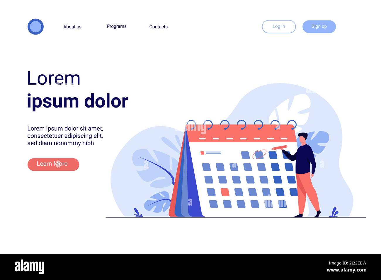 Businessman planning events, deadlines and agenda. Calendar, schedule ...