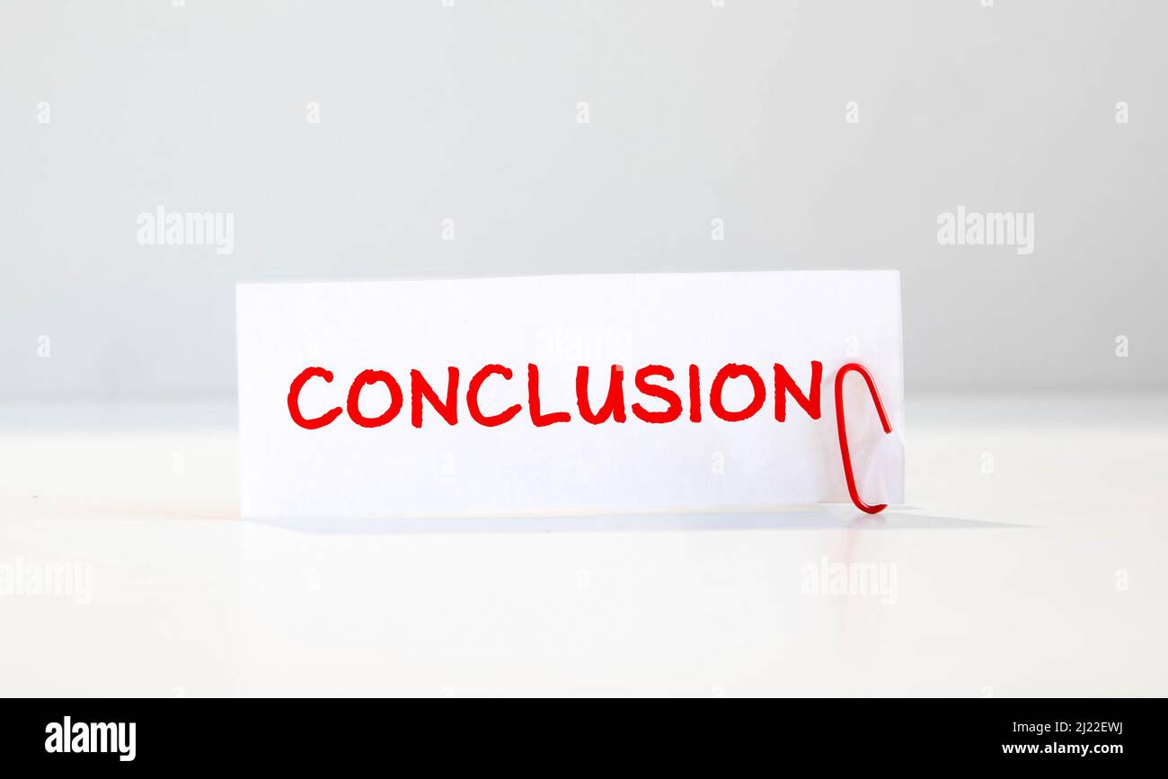 Conclusion text hi-res stock photography and images - Alamy