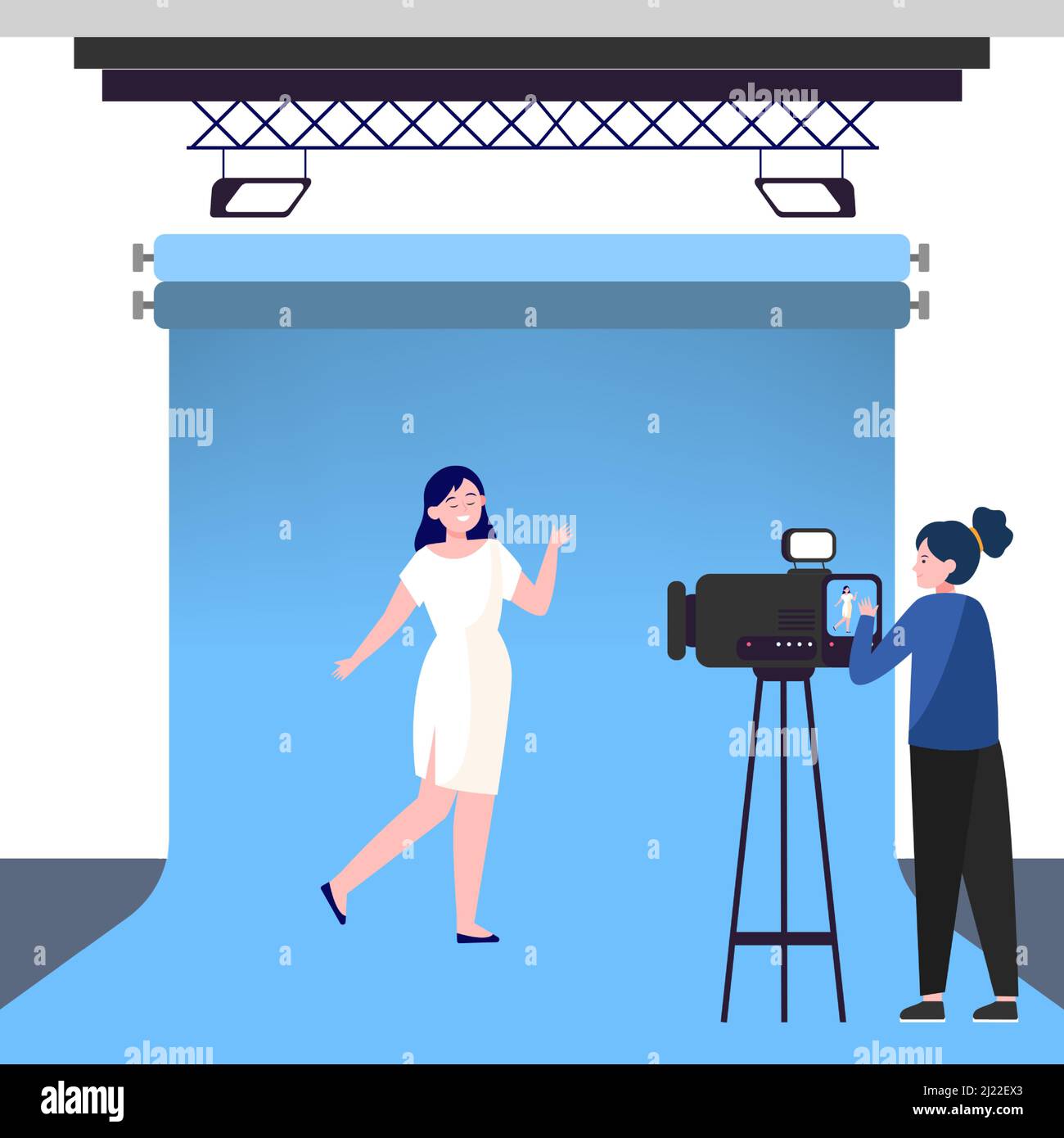 Shooting studio model Stock Vector Images - Alamy