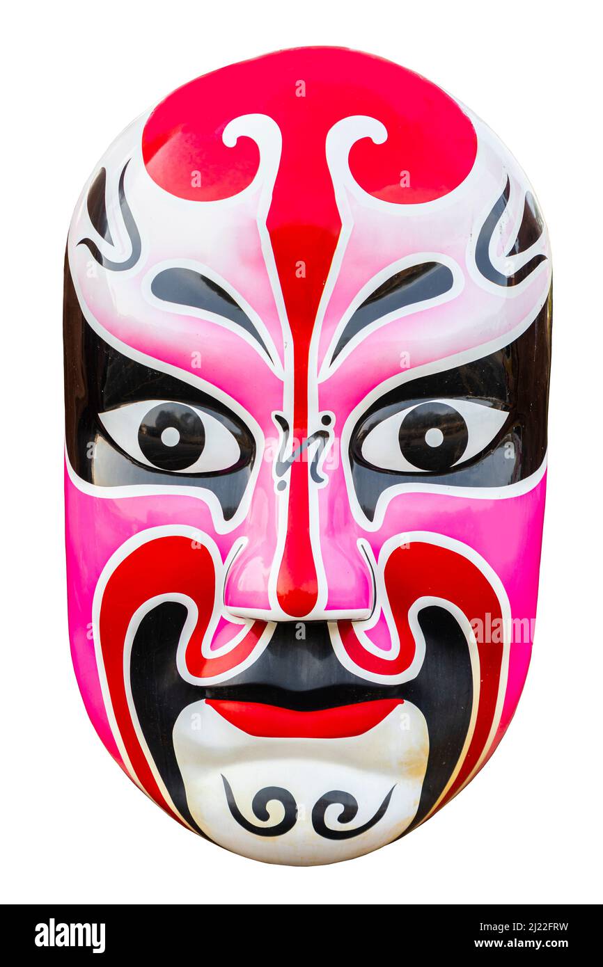 Chinese traditional opera facial painting mask. (With Clipping path ...