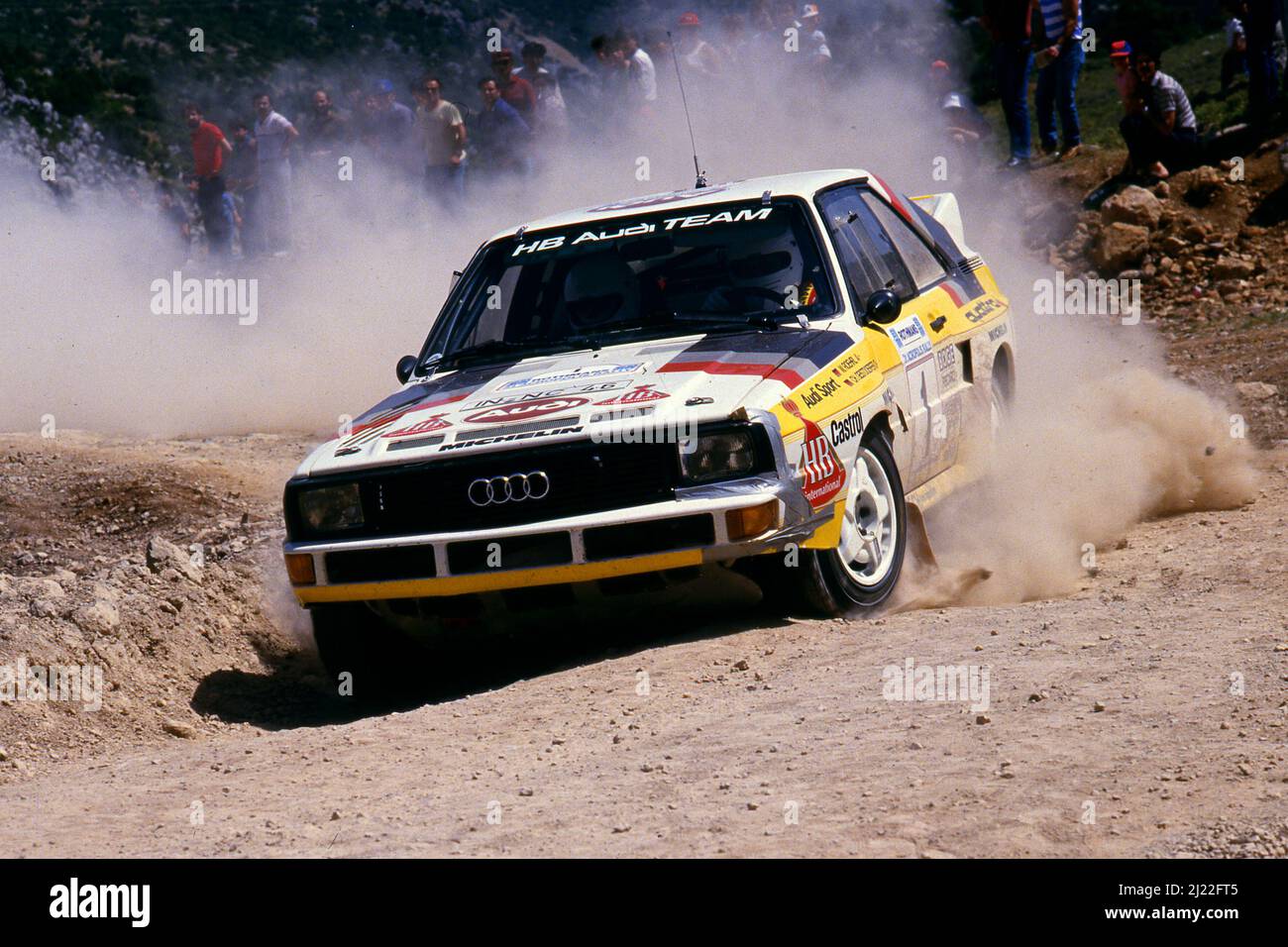 Walter Rohrl (GER) Christian Geistdorfer (GER) Audi Sport Quattro GrB ...