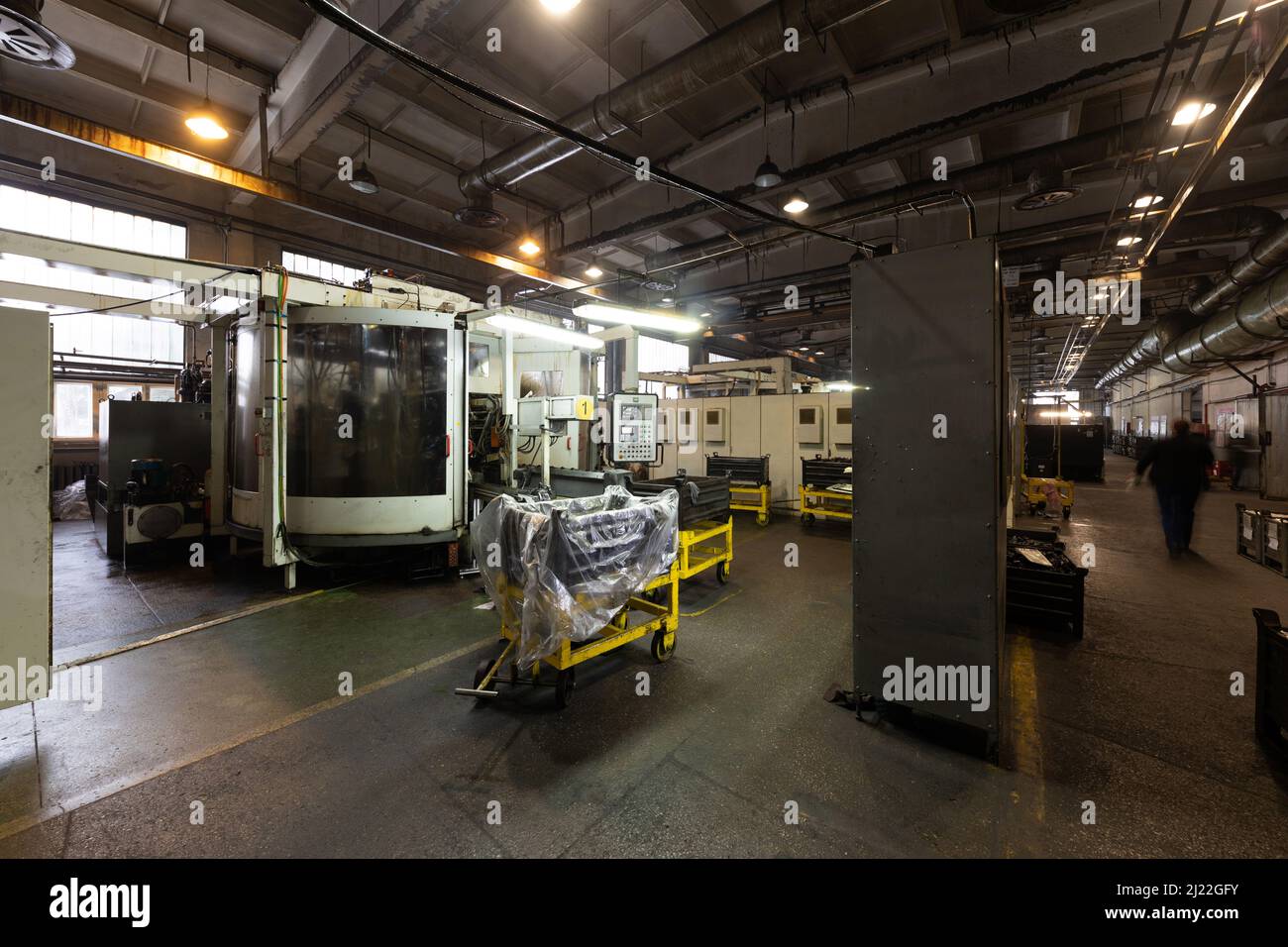 Photo of modern automatic automobile manufacturing workshop. Car ...