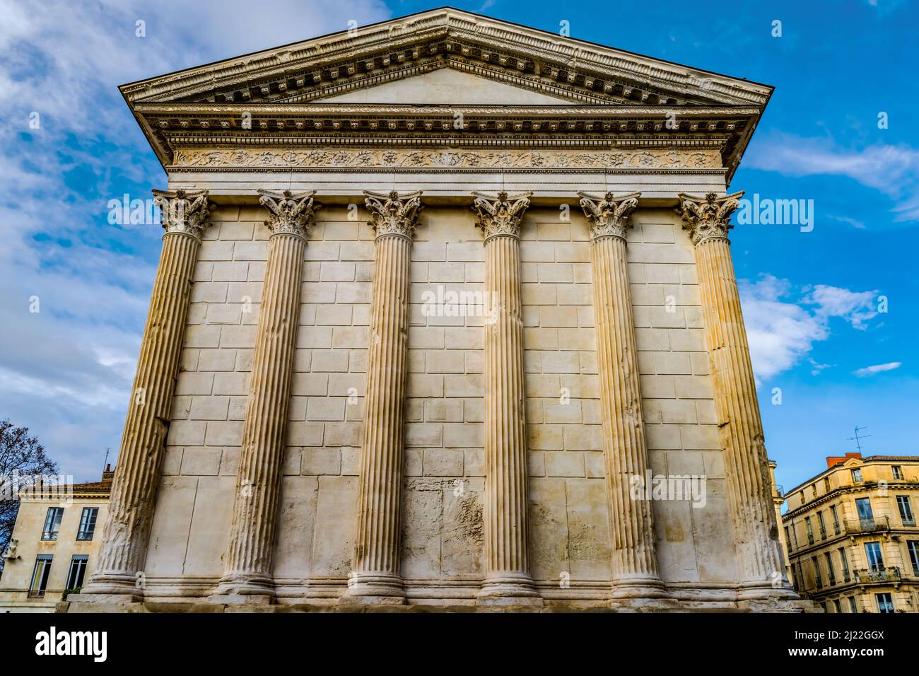 Maison Caree Ancient Classical Roman Temple Plaza Nimes Gard France ...