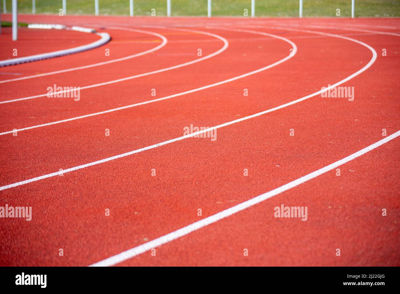 Running track of an athletics facility Stock Photo - Alamy