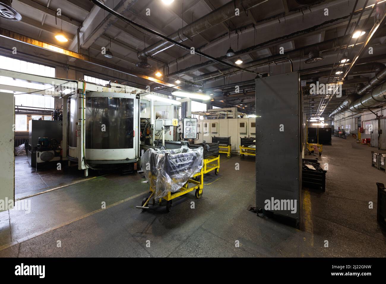 Photo of modern automatic automobile manufacturing workshop. Car ...
