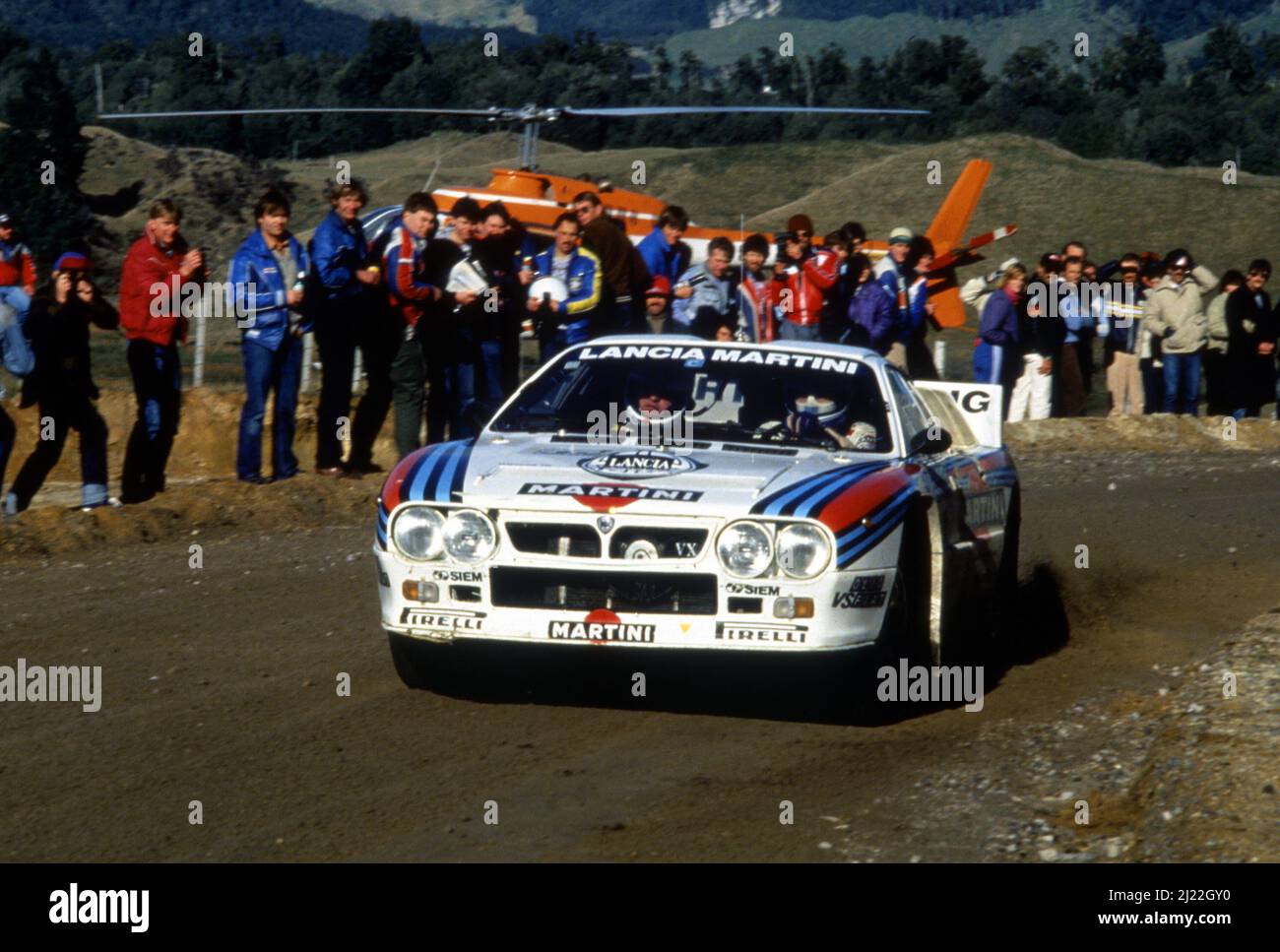 Markku Alen (FIN) Ilkka Kivimaki (FIN) Lancia Rally 037 GrB Martini ...