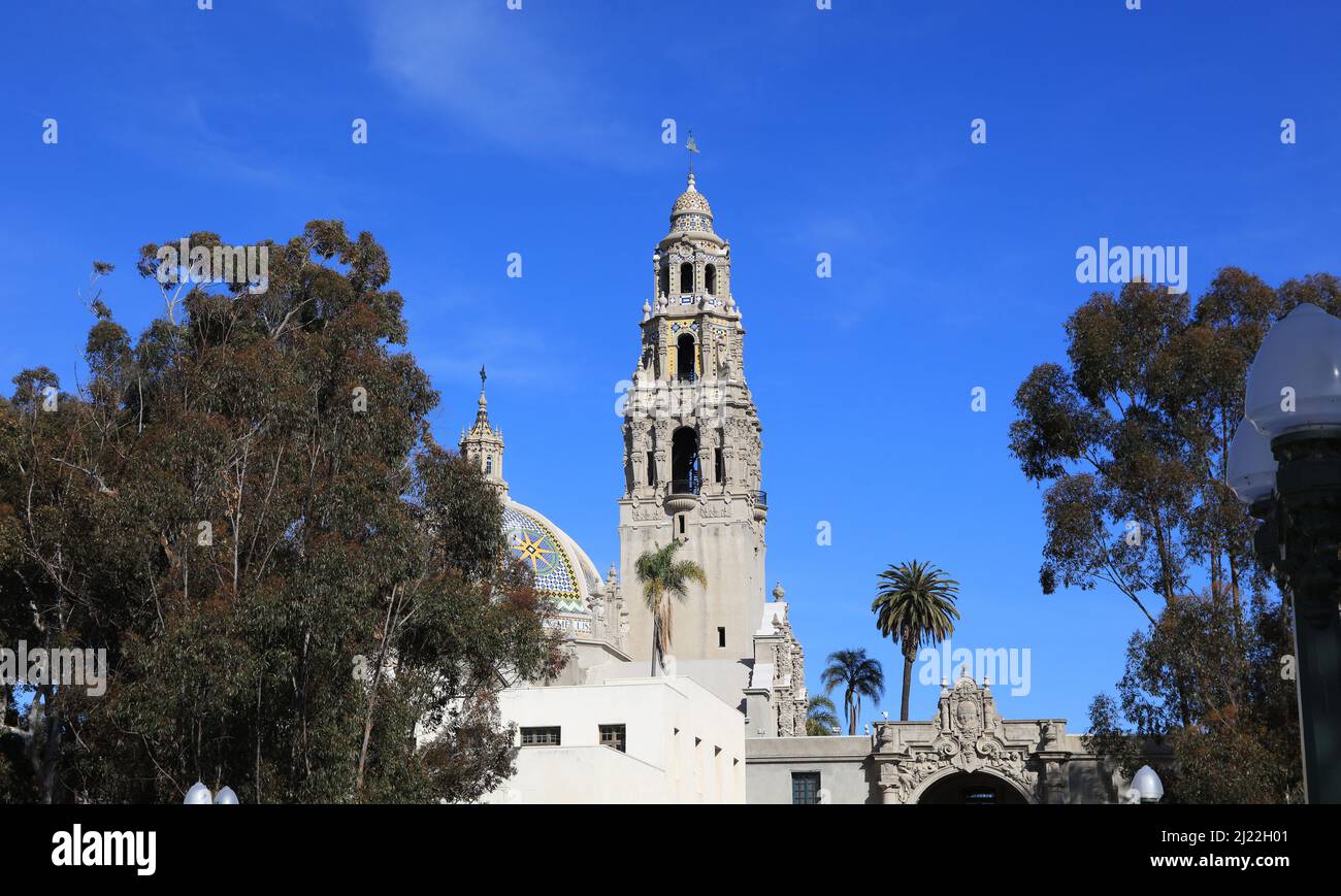 Iconic California Tower in Balboa Park, San Diego, California Stock ...