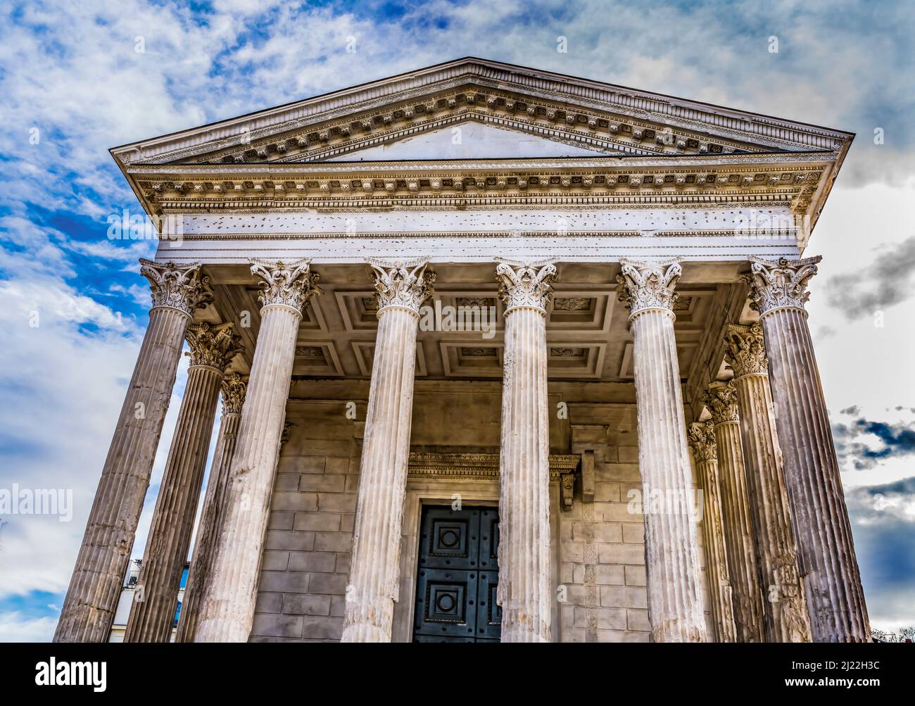 Maison Caree Ancient Classical Roman Temple Plaza Nimes Gard France ...