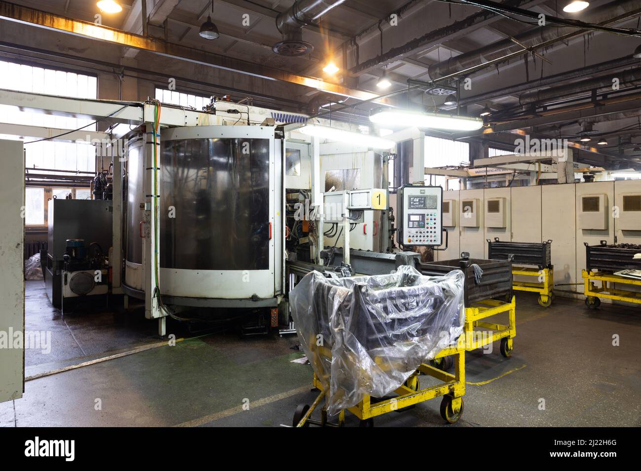 Photo of modern automatic automobile manufacturing workshop. Car ...