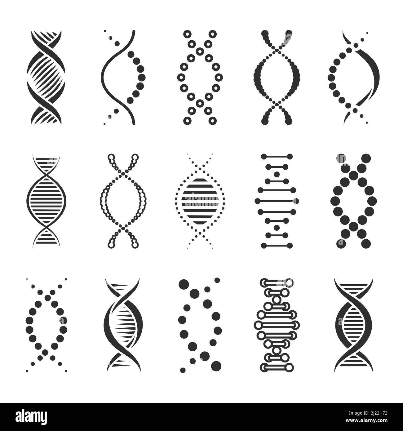 Chromosome laboratory research concept. DNA molecule model set. Helix ...