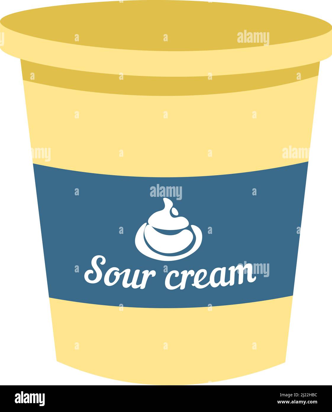 Sour cream, dairy product for cooking in package Stock Vector Image ...