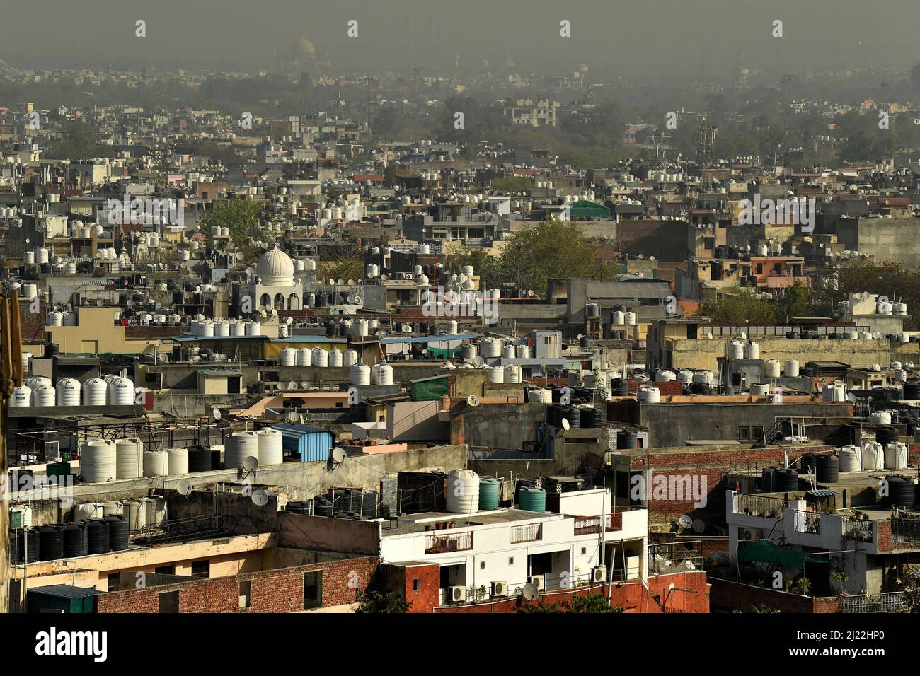 View of residential housing at Nehru Place in Delhi. New Delhi in India ...