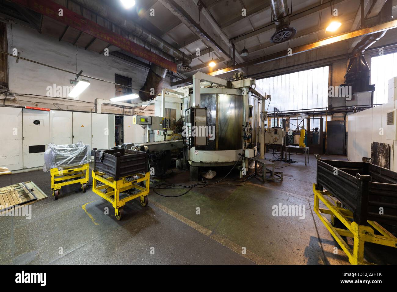 Photo of modern automatic automobile manufacturing workshop. Car ...