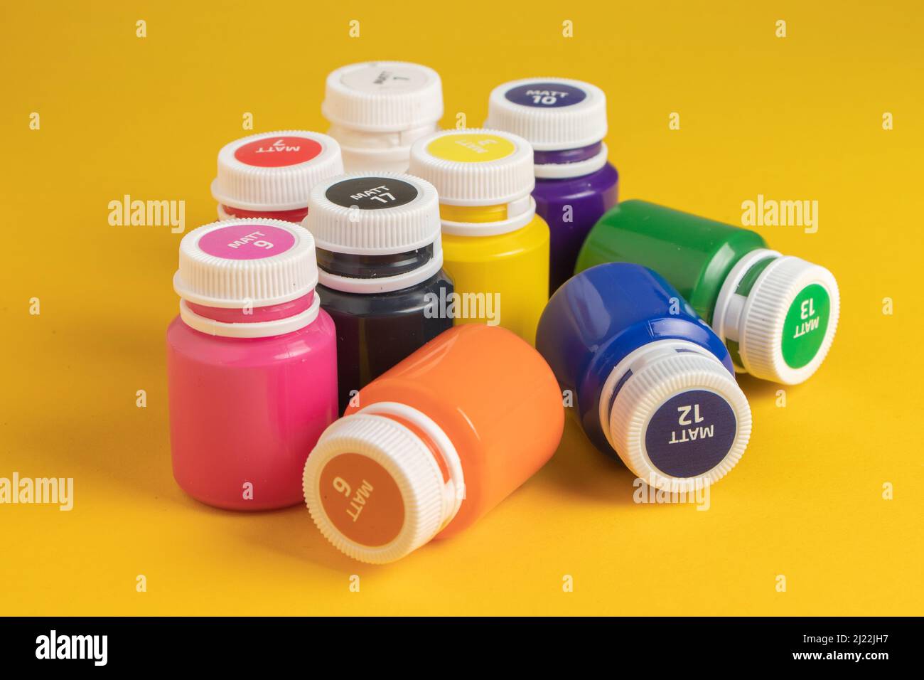 Bottles color paints in hi-res stock photography and images - Alamy