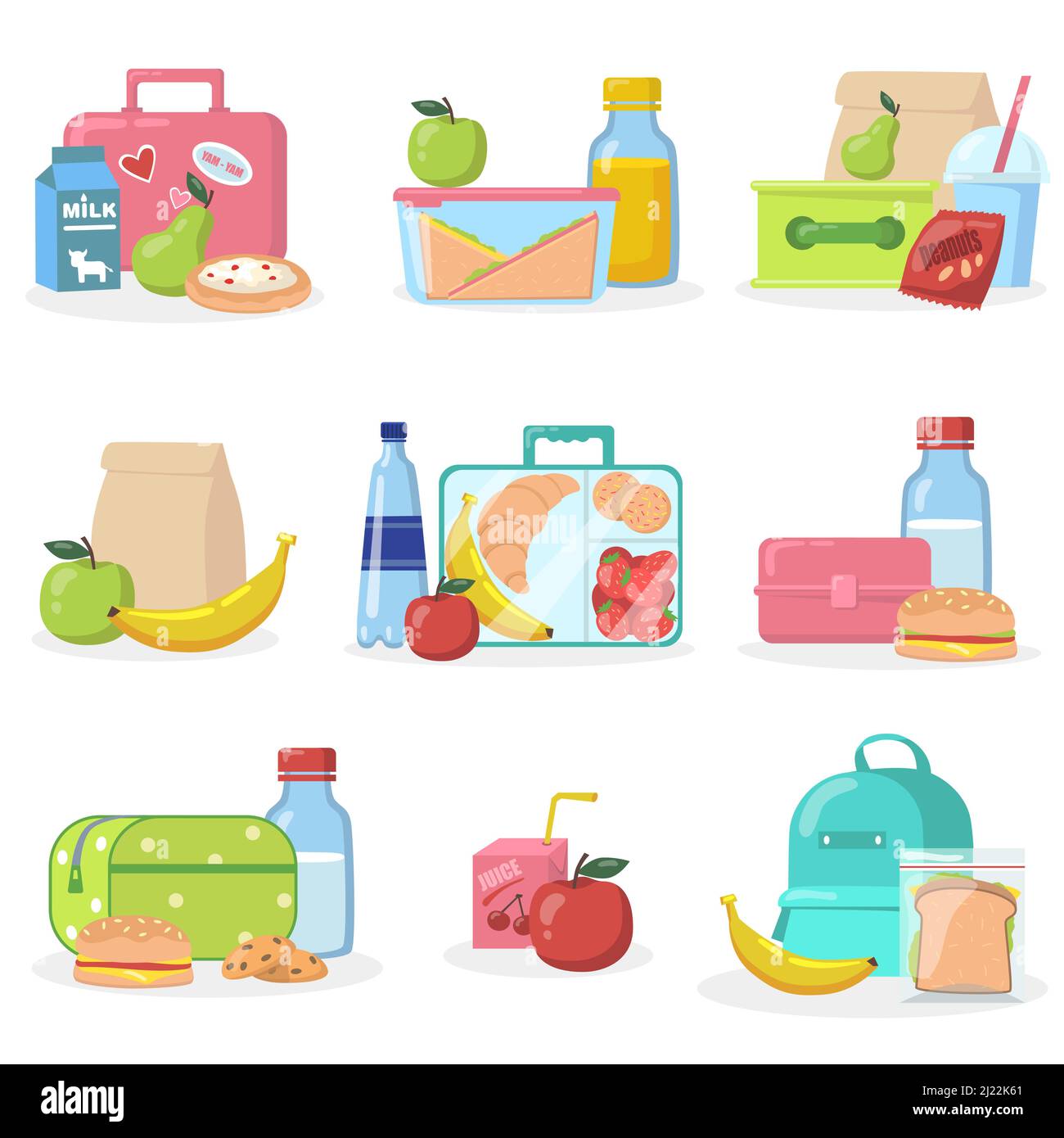 School lunchbox drink Stock Vector Images - Alamy